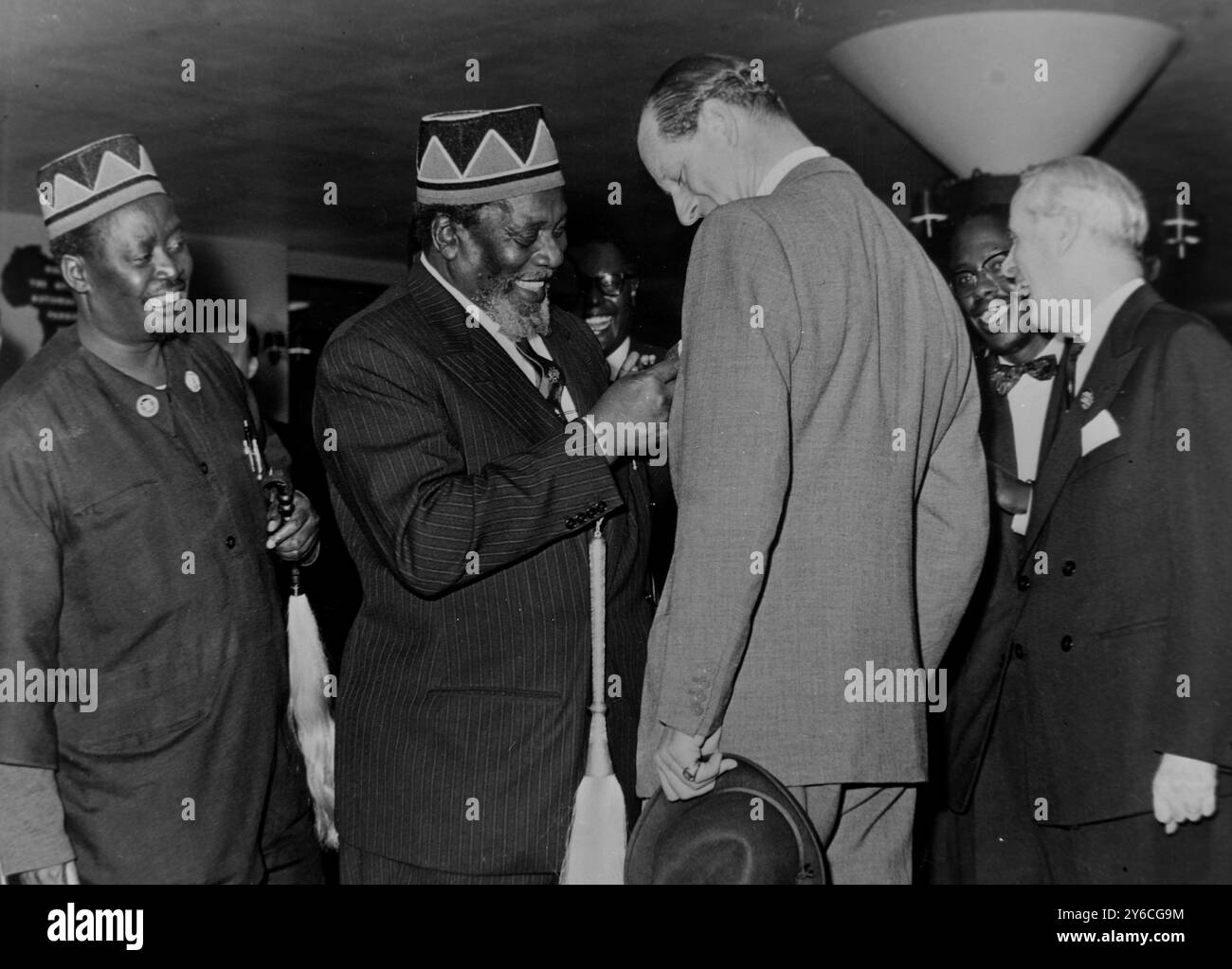 KENYAN PRIME MINISTER JOMO KENYATTA WITH PRINCE PHILIP IN NAIROBI ; 13 ...