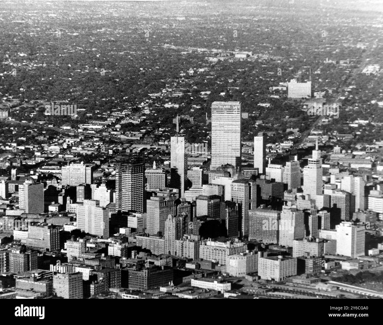 VIEW OF DOWNTOWN DALLAS, TEXAS IN 1960 ; 13 DECEMBER 1963 Stock Photo ...