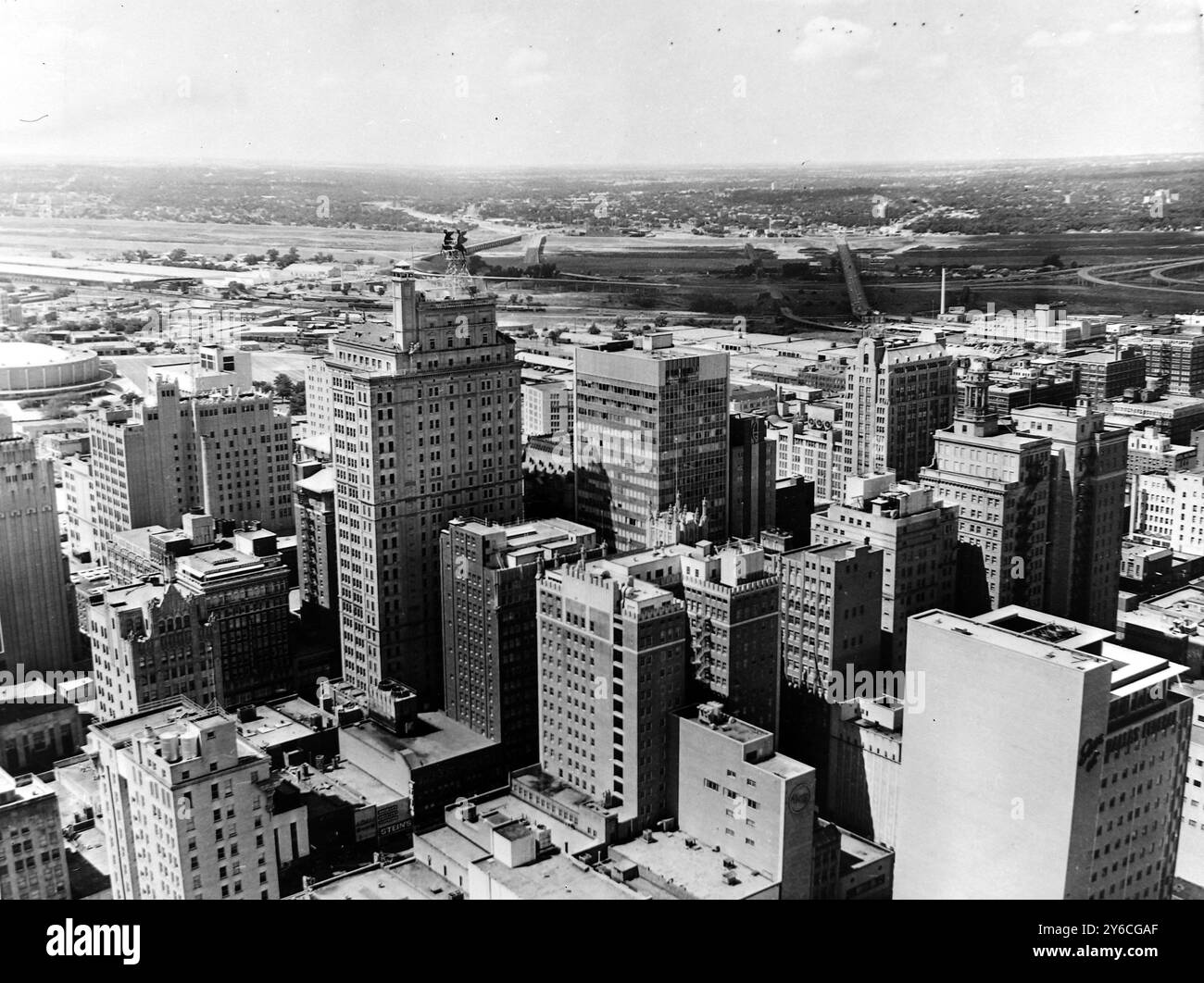 VIEW OF DOWNTOWN DALLAS, TEXAS IN 1958 / ; 13 DECEMBER 1963 Stock Photo ...