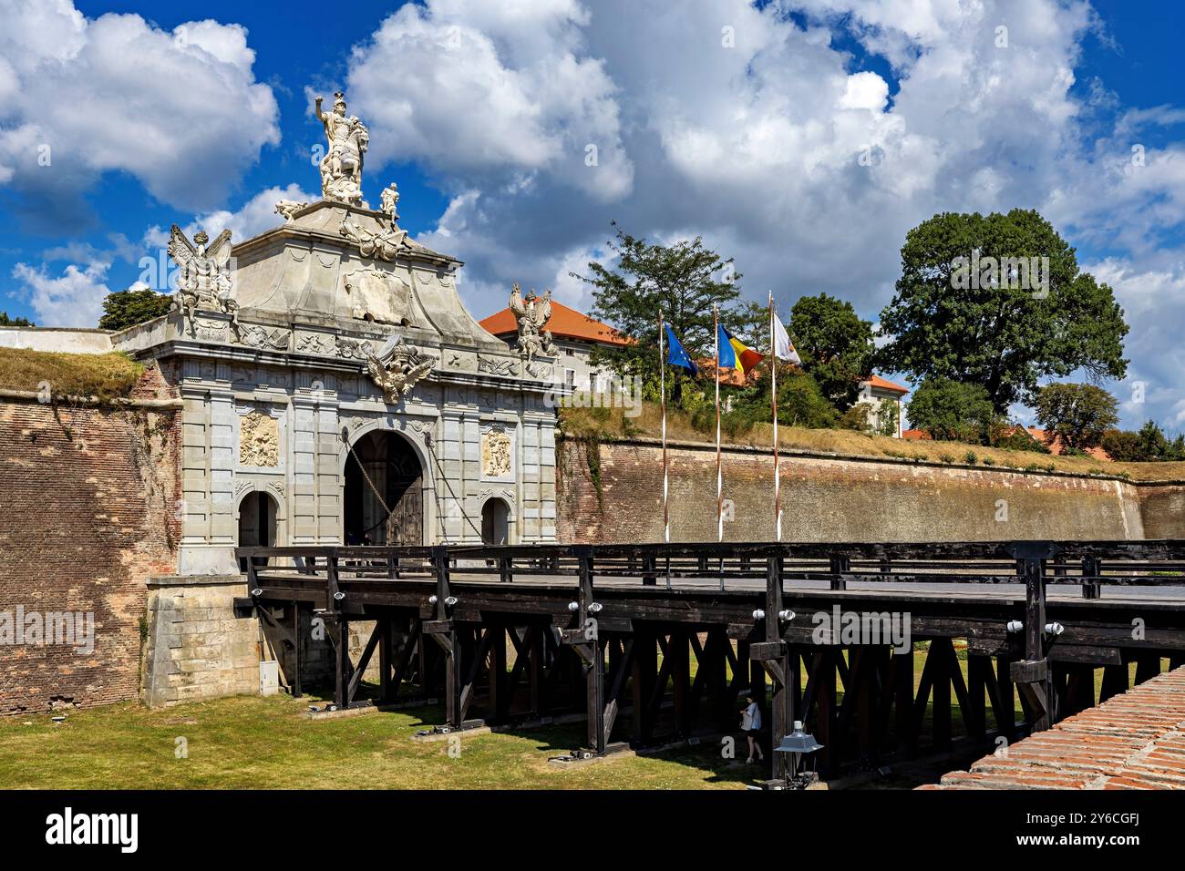 The gate of the fortress Alba Carolina in Alba Iulia Stock Photo - Alamy