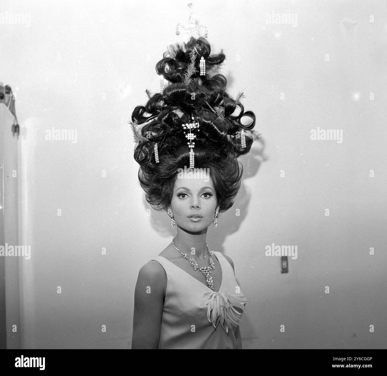 FASHION HAIRSTYLE LOOKS LIKE A HAYSTACK ; 11 DECEMBER 1963 Stock Photo ...