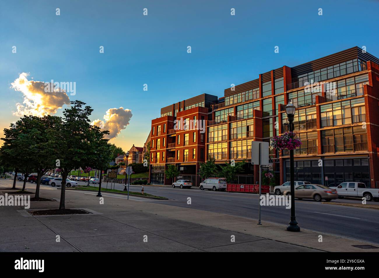 Lexington, Kentucky, USA-June 19, 2017: Cityscape of Main Street in ...