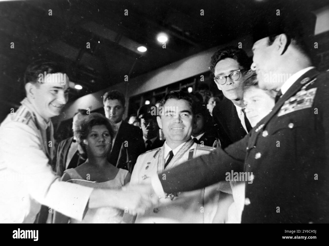 SOVIET COSMONAUT VALENTINA TERESHKOVA NIKOLAYEV WITH HUSBAND AND VALERY ...