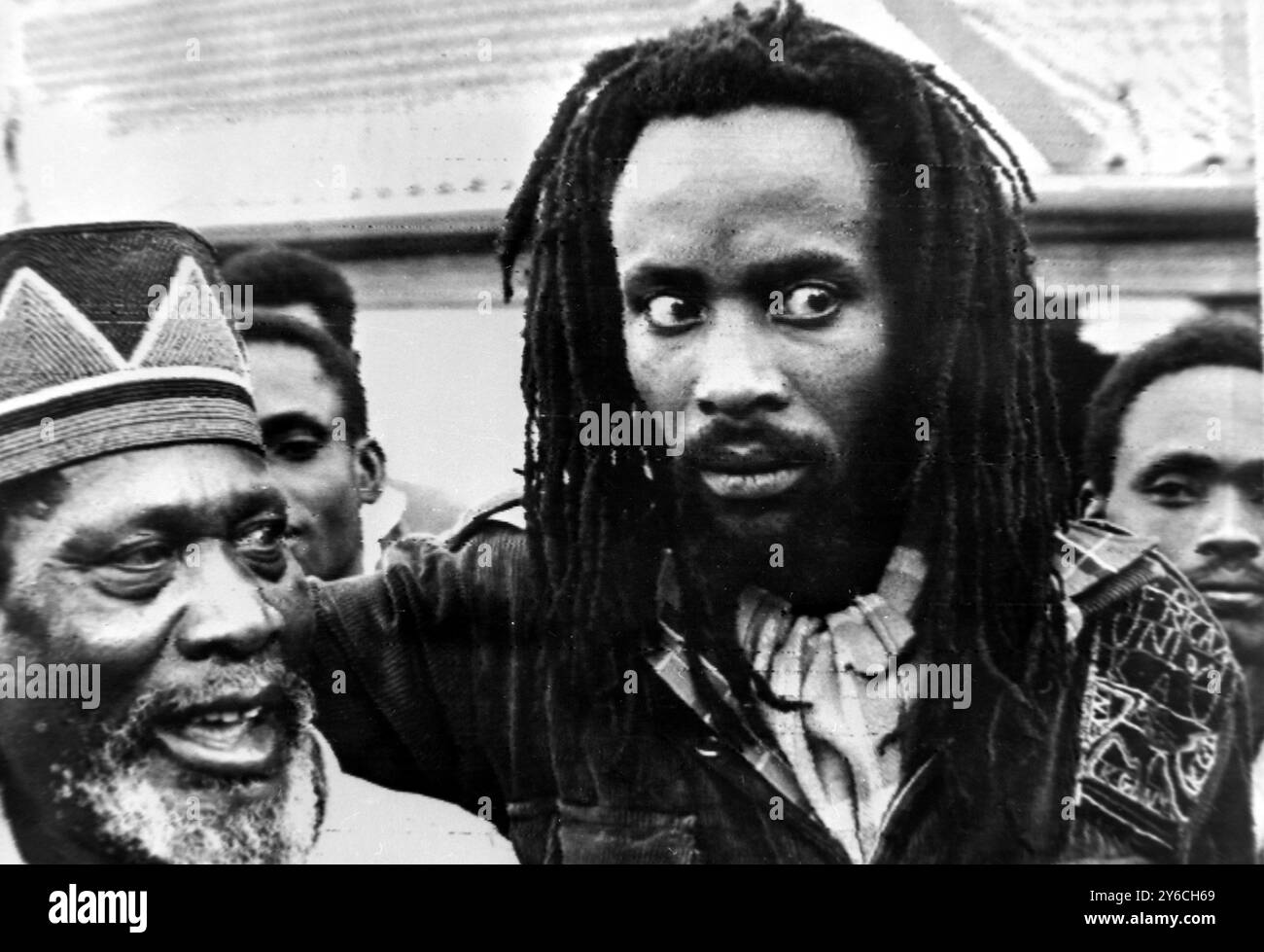 8 DECEMBER 1963 MUSA MWARIAMA, A MAU MAU FIELD MARSHAL, PICTURED WITH ...
