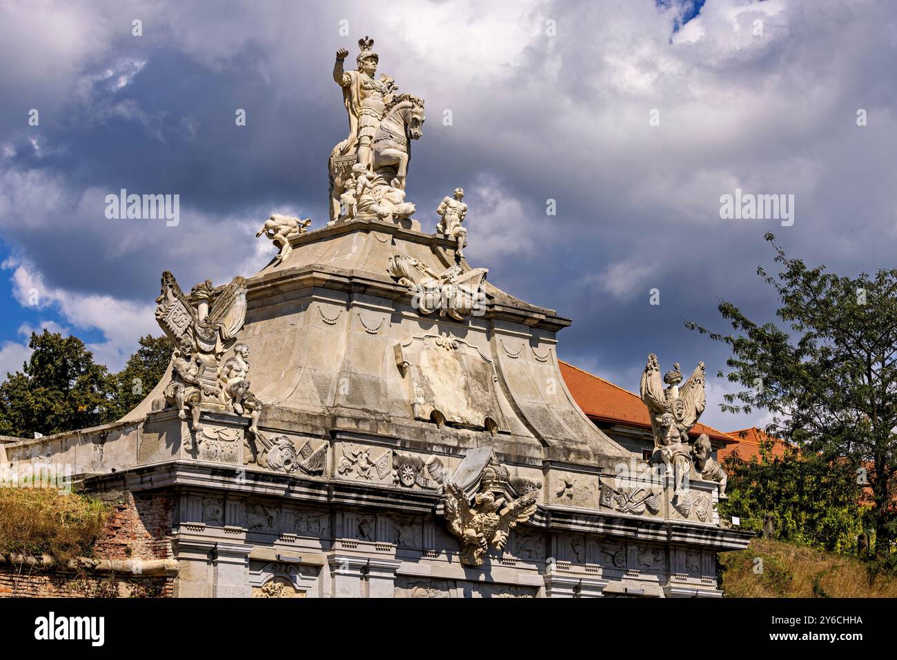 Statue in the fortress city of Alba Iulia in romania Stock Photo - Alamy