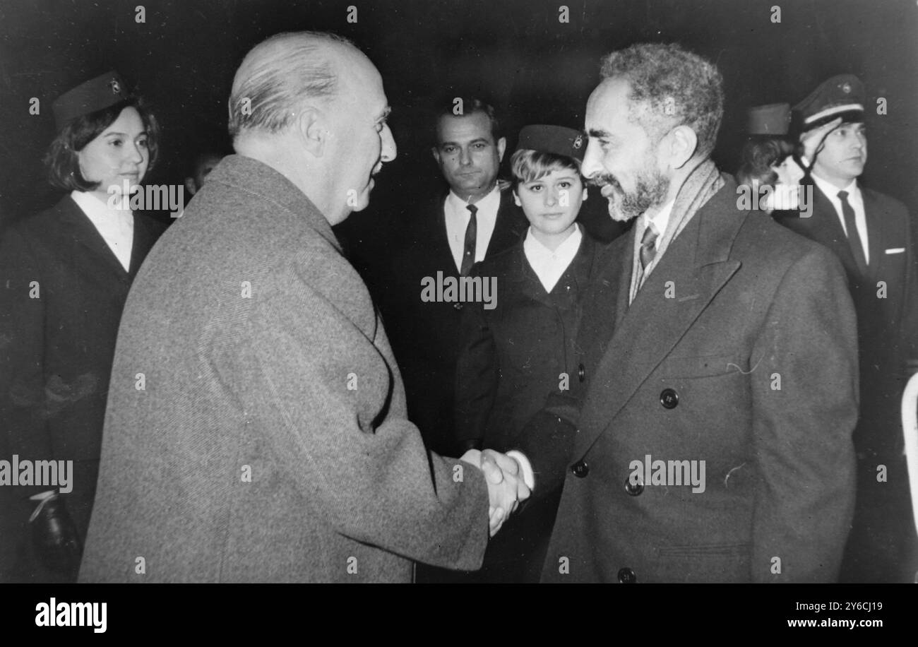 THE EMPEROR OF ETHIOPIA HAILE SELASSIE GREETED BY GENERAL FRANCISCO ...
