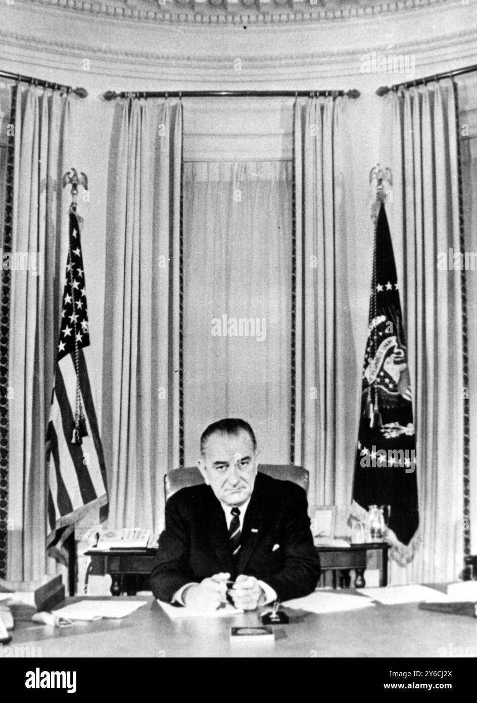 Lyndon b johnson national historic Black and White Stock Photos ...