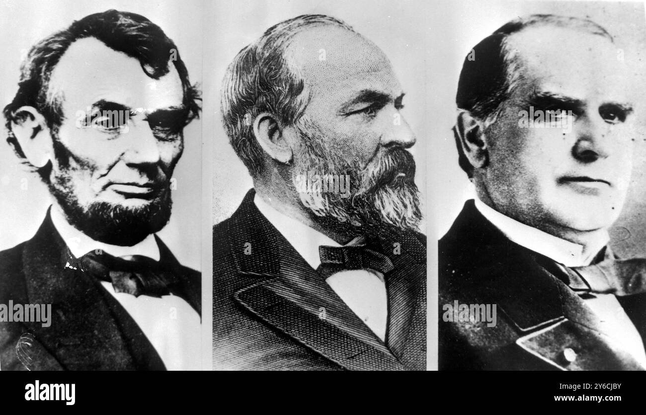 ASSASSINATED US AMERICAN PRESIDENTS ABRAHAM LINCOLN, JAMES GARFIELD AND ...