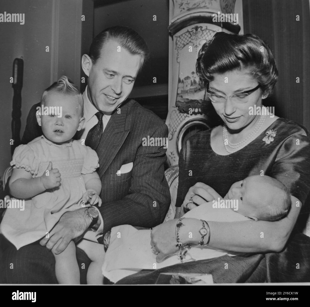PRINCESS ASTRID WITH JOHAN MARTIN FERNER AND DAUGHTER CATHERINE IN OSLO ...