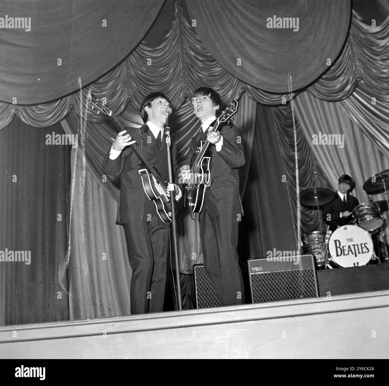 THE BEATLES IN CONCERT WITH GEORGE HARRISON AND PAUL MCCARTNEY IN ARDWICK, MANCHESTER / ; 22 ...