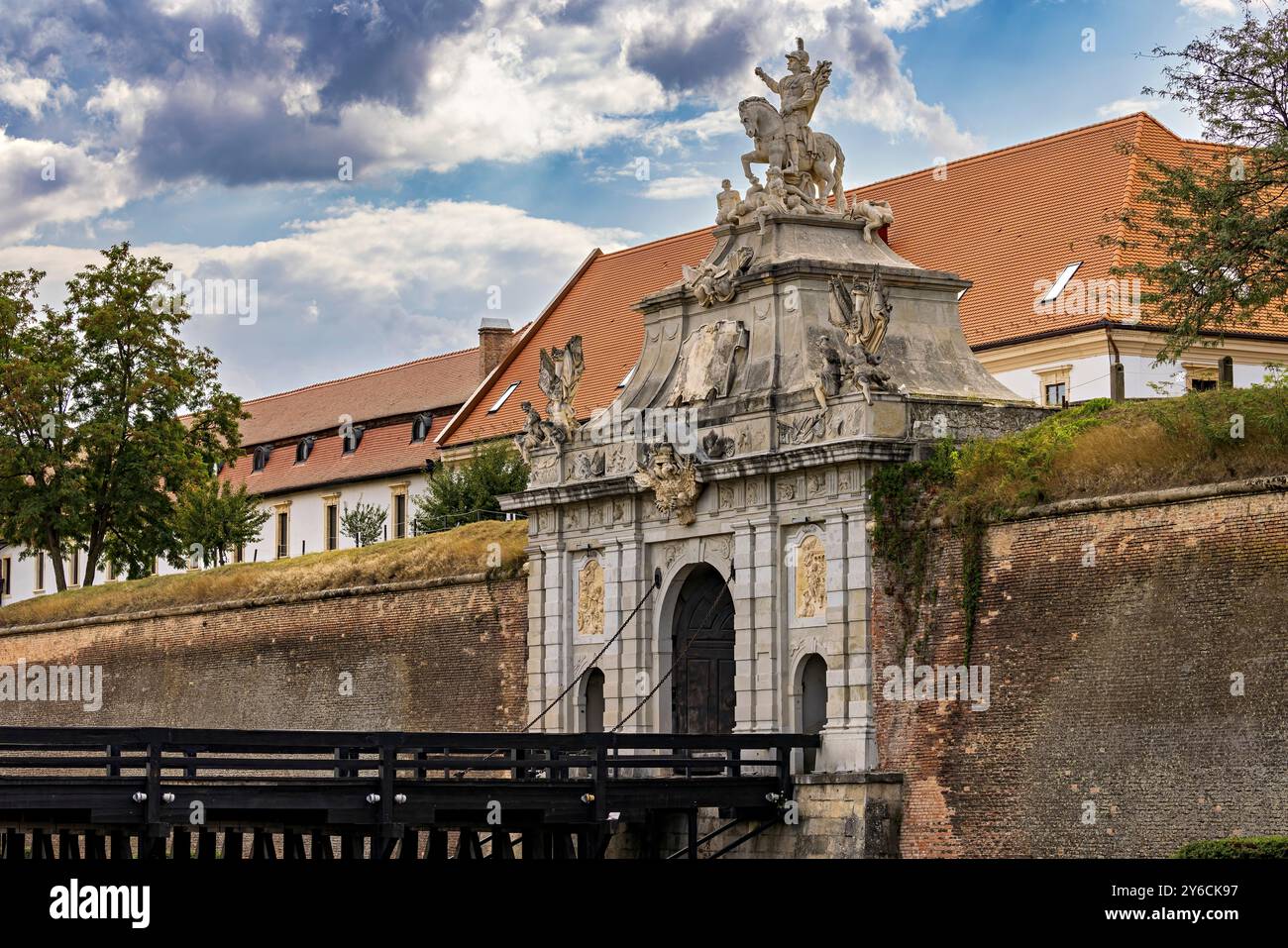 The gate of the fortress Alba Carolina in Alba Iulia Stock Photo - Alamy