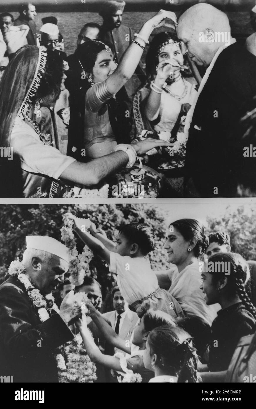 INDIAN PREMIER PANDIT JAWAHARLAL NEHRU WITH CHILDREN IN NEW DELHI ...