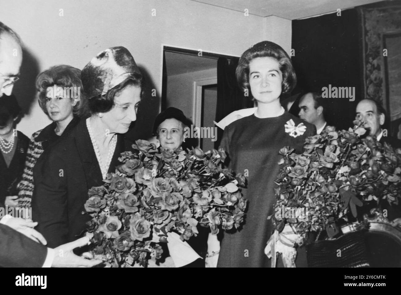 PRINCESS SOPHIA WITH MADAME CARMEN POLO FRANCO AT SPANISH RED CROSS IN ...