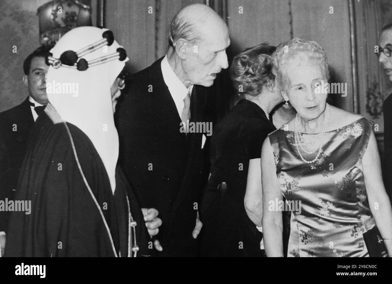 SAUDI ARABIAN SHEIKH HAFIZ WAHBA AND FORMER BRITISH AMBASSADOR SIR ...