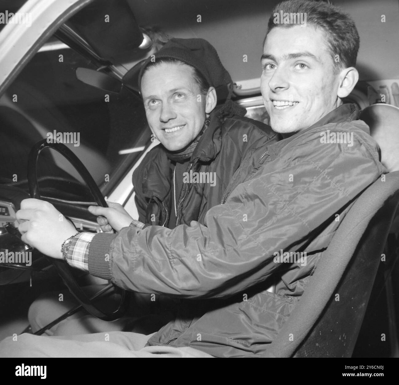 MOTOR RALLY DRIVERS TOM TRANA AND S LINDSTROM IN BLACKPOOL ; 14 ...