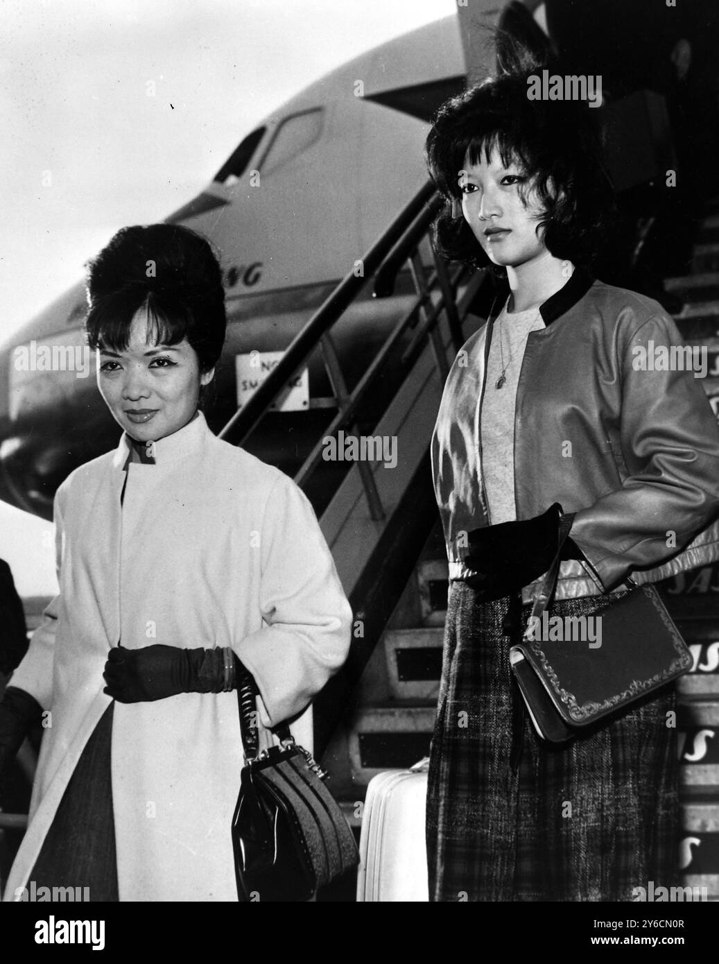 MADAME NGO DINH NHU FROM SAIGON, SOUTH VIETNAM WITH DAUGHTER THUY LEE IN COPENHAGEN, DENMARK ...