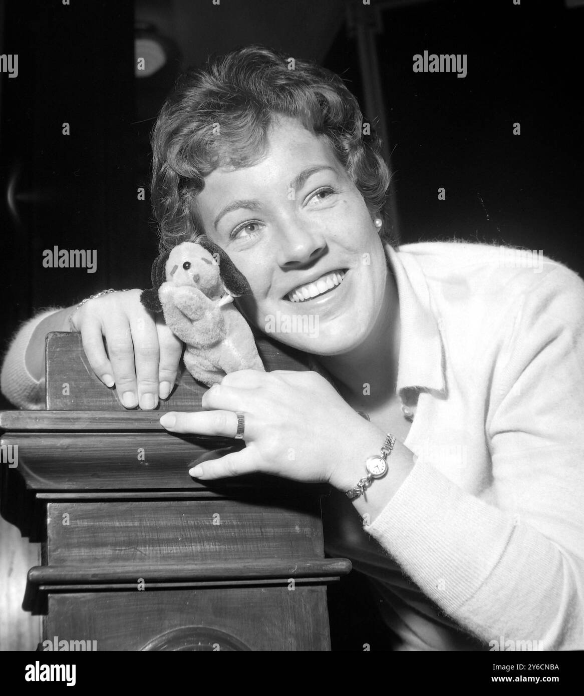 MOTOR RALLY DRIVER PATRICIA MOSS WITH MASCOT DROOPY IN BLACKPOOL ; 11 ...