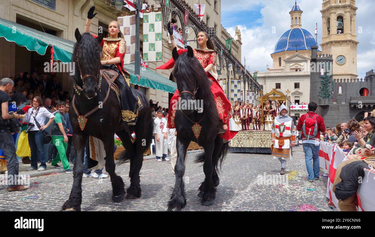Moors and Christians festival in Alcoy, Spain Stock Photo - Alamy