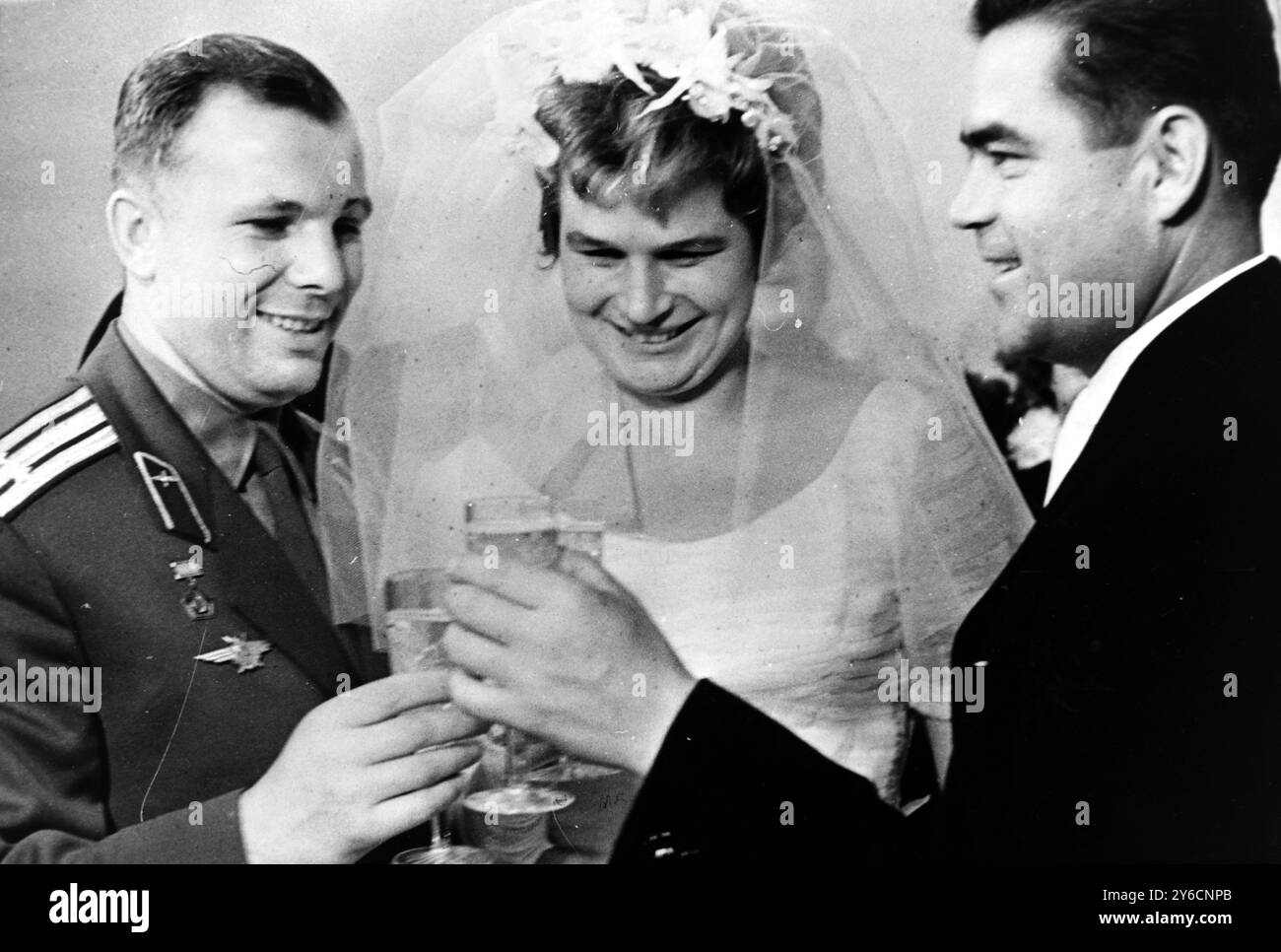 COSMONAUT ANDRIAN NIKOLAYEV WITH BRIDE VALENTINA TERESHKOVA IN MOSCOW ...