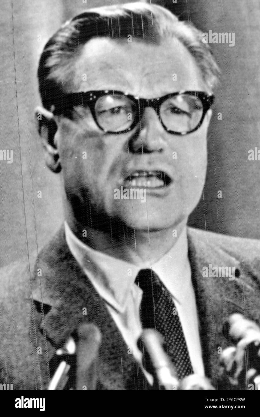 GOVERNOR NELSON ROCKEFELLER IN NEW YORK ; 7 NOVEMBER 1963 Stock Photo ...