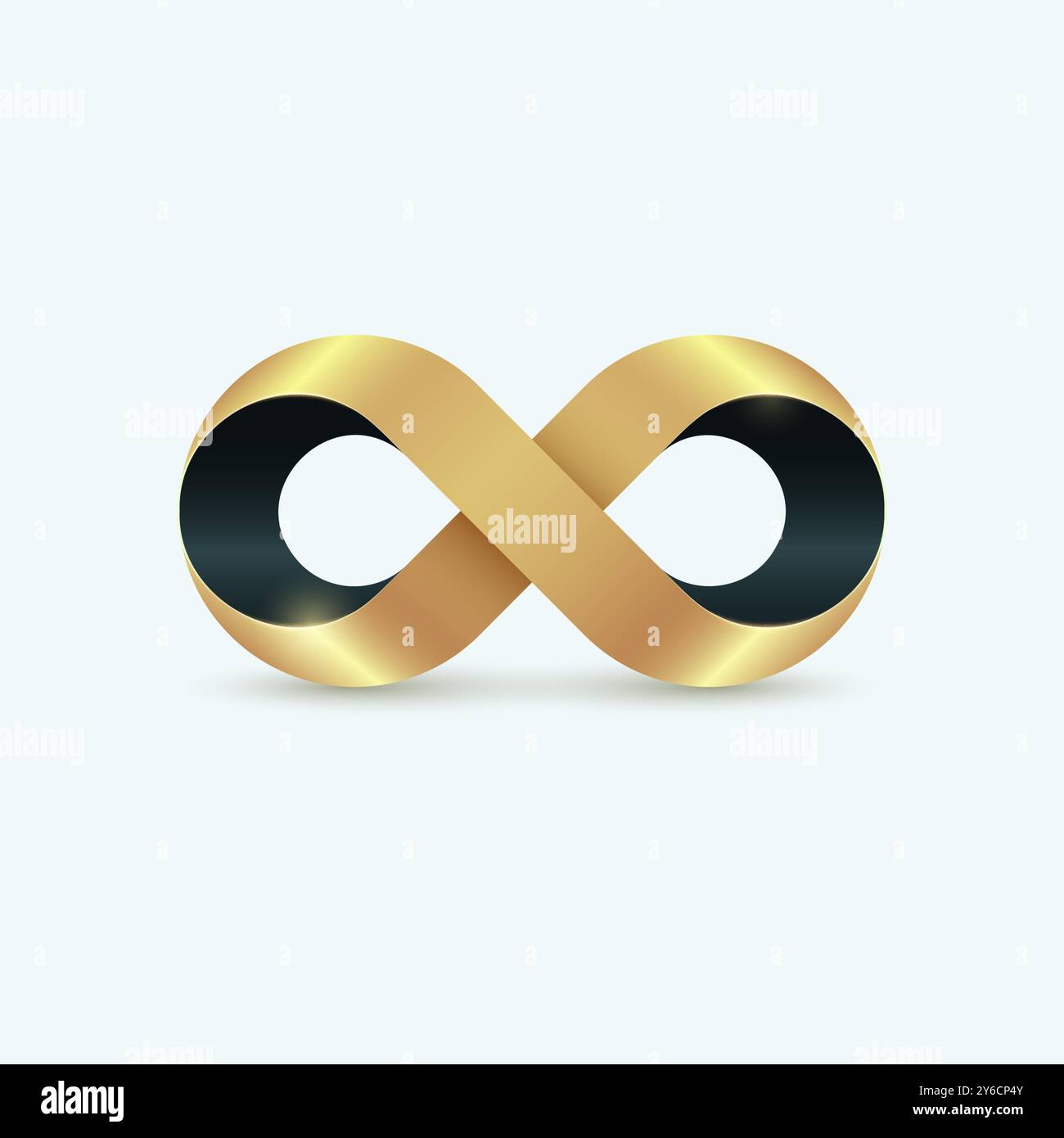 Golden infinity symbol shape eternity hi-res stock photography and ...