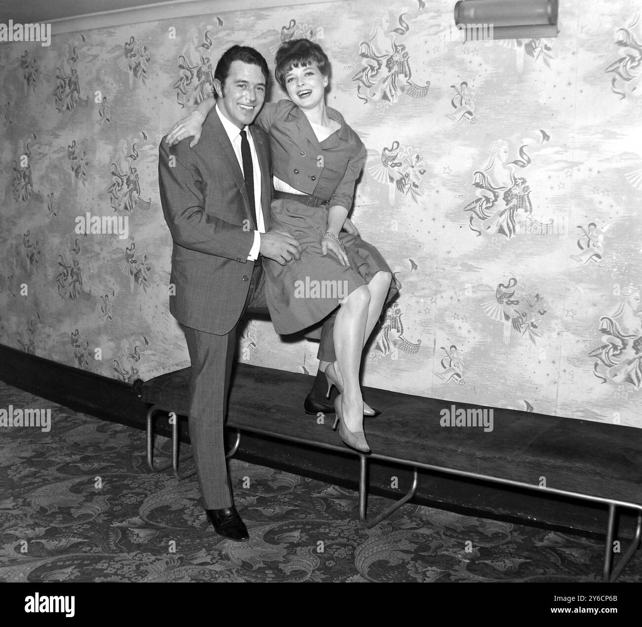 AMERICAN ACTRESS ANITA GILLETTE WITH BRITISH ACTOR TERENCE COOPER IN ...
