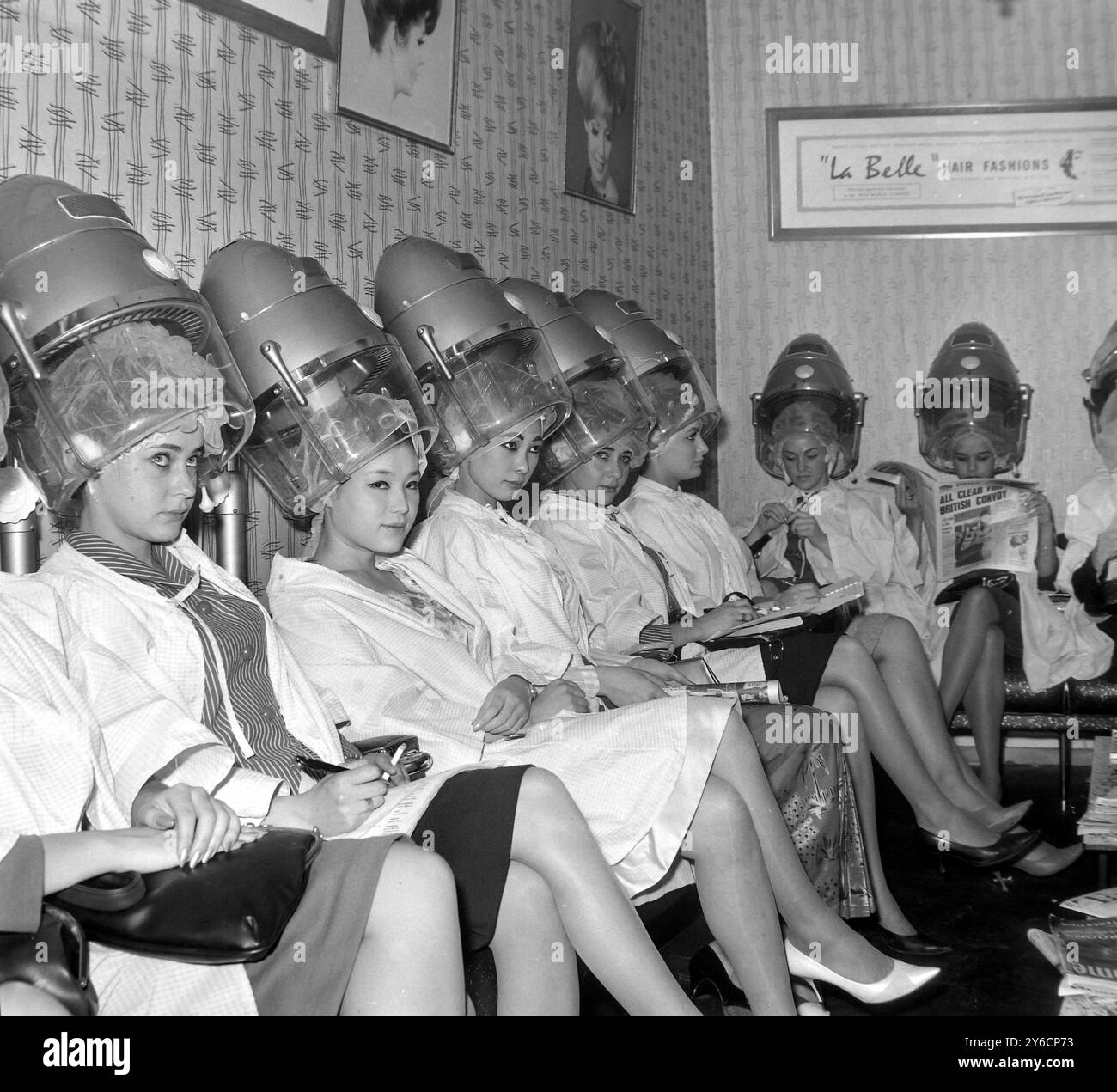 BEAUTIES AT HAIRDRESSER PREPARING FOR BEAUTY CONTEST MISS WORLD IN ...