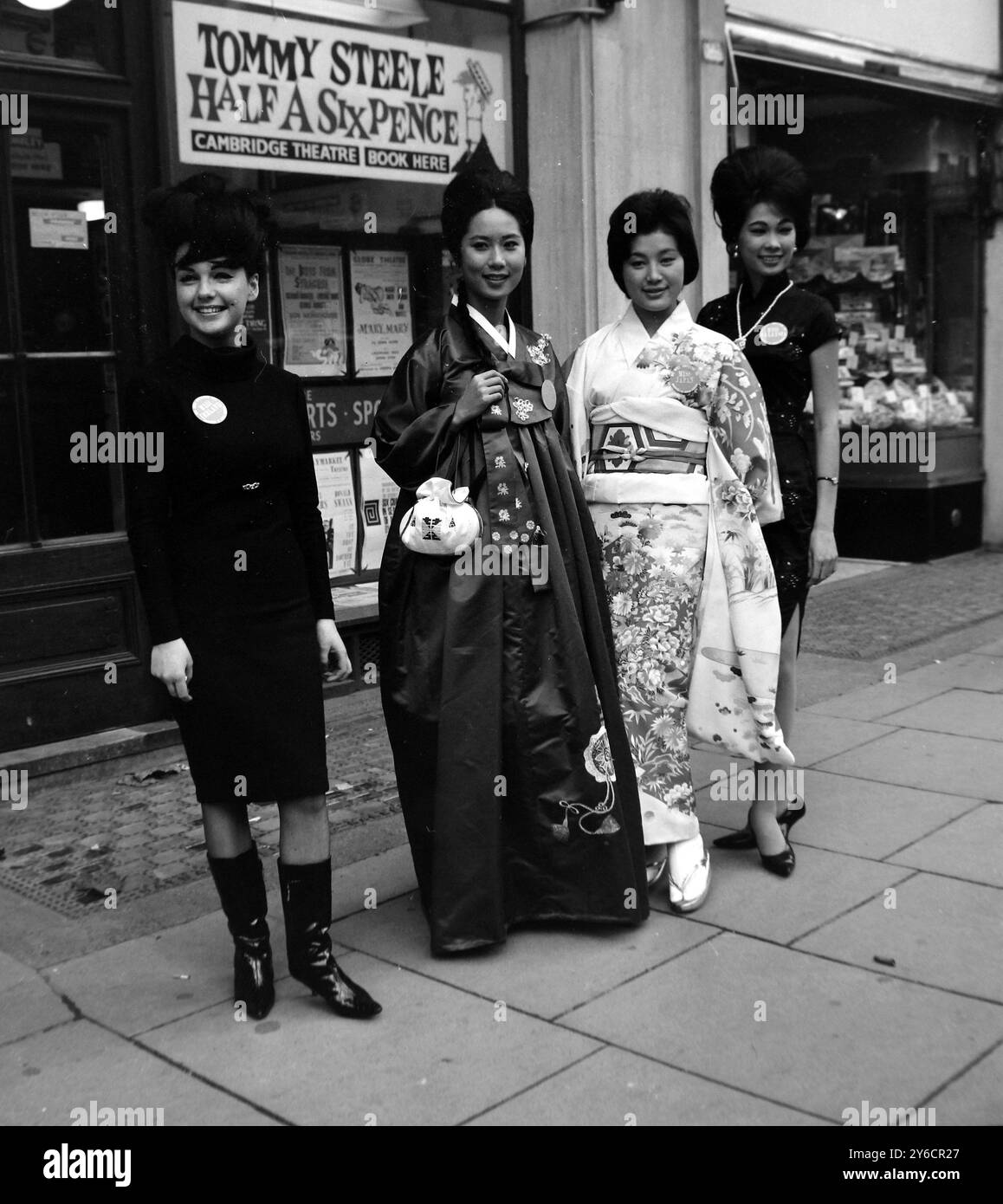 JAPANESE STUDENT MISS JAPAN MIYAKO HARADA WEARING KIMONO WITH MISS ...