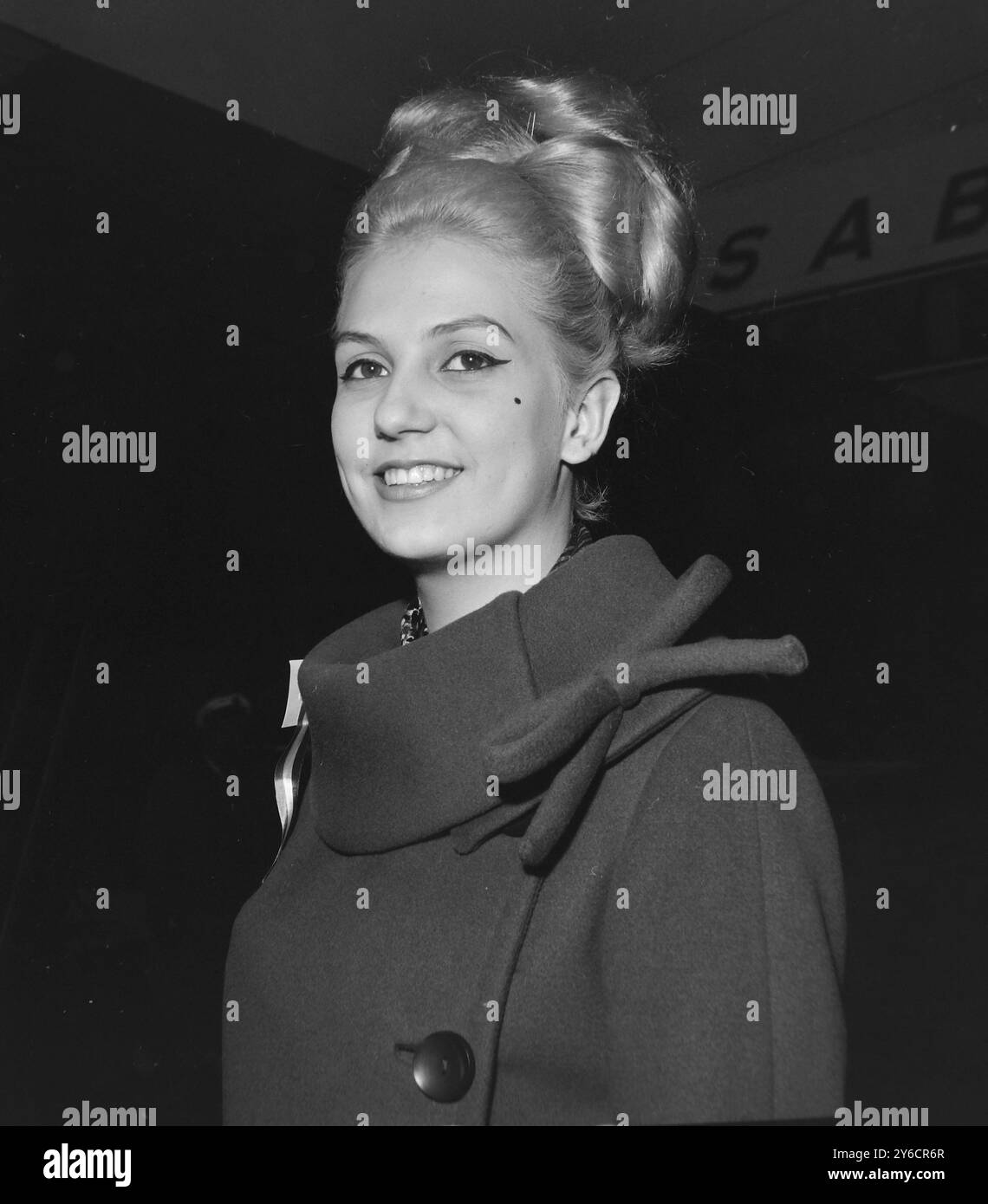 IRENE GODIN MISS BELGIUM ARRIVES AT LONDON AIRPORT FOR MISS WORLD ...