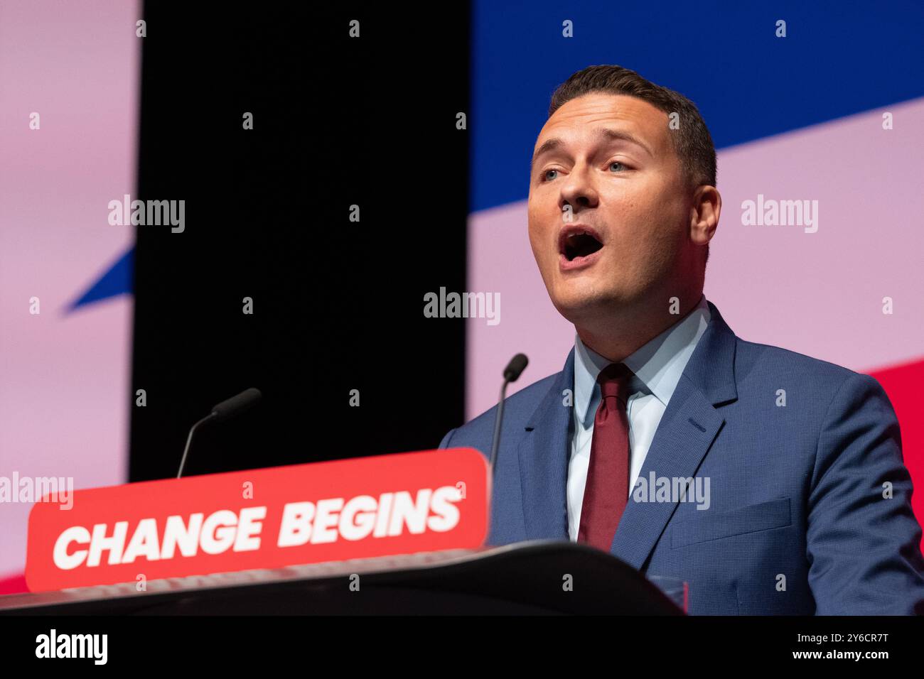 Liverpool, UK. 25th Sep, 2024. Wes Streeting Secretary of State for ...