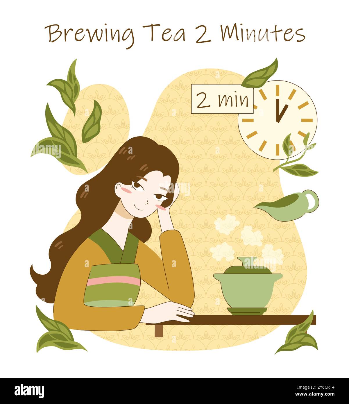 Tea ceremony rules and process. Japanese or chinese female character in ...