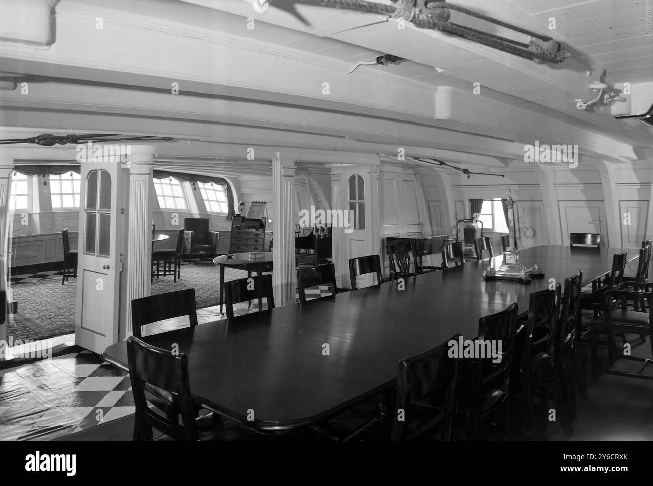 SHIPS HMS VICTORY REPAIRS CABIN INSIDE HULL RESTORING TIMBER IN ...