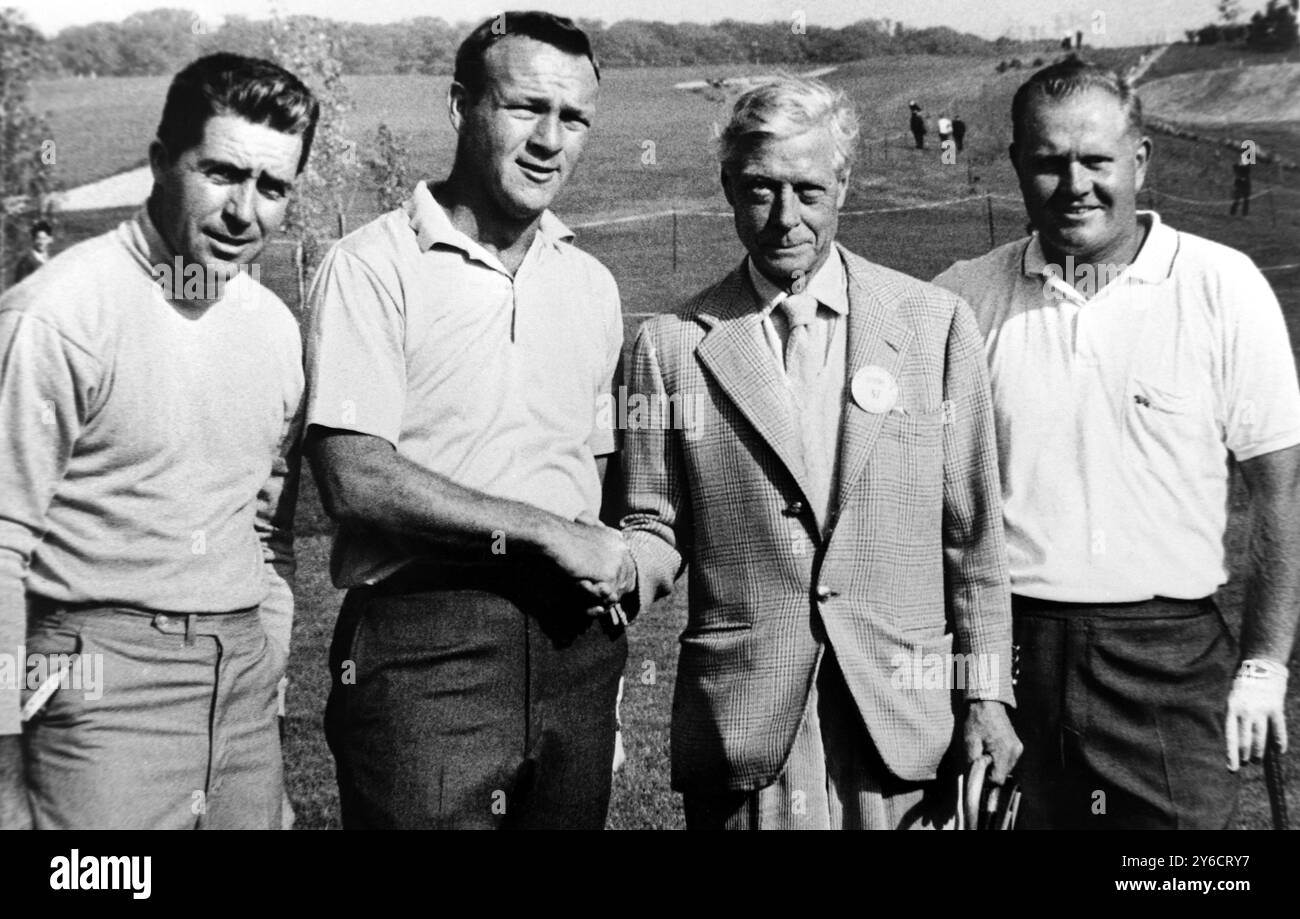 25 OCTOBER 1963 THE DUKE OF WINDSOR WITH THE BIG THREE OF GOLF, GARY ...
