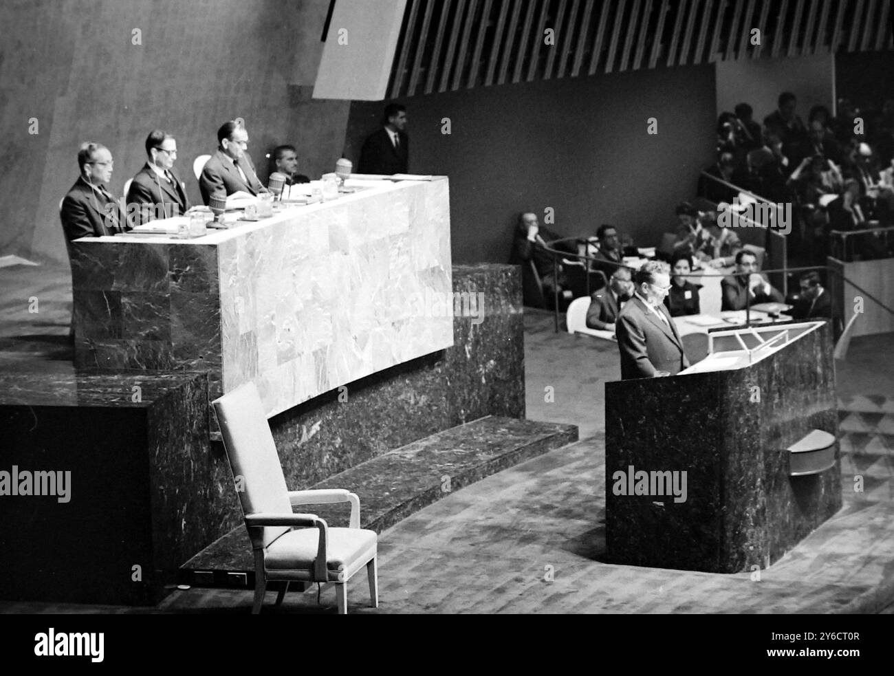 PRESIDENT OF YUGOSLAVIA JOSIP BROZ TITO AT UN UNITED NATIONS GENERAL ...