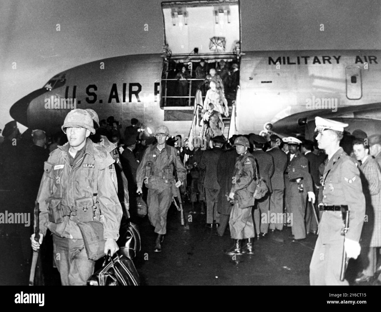 US ARMY OPERATION BIG LIFT AT US AIR BASE IN WEST GERMANY - TROOPS ...