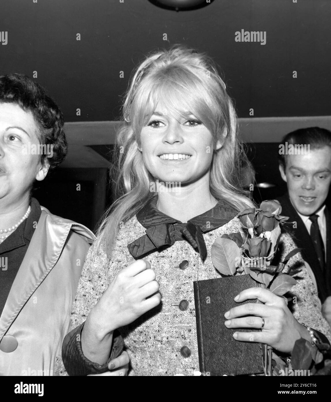 FRENCH ACTRESS AND SINGER BRIGITTE BARDOT AT LONDON AIRPORT / ; 23 ...