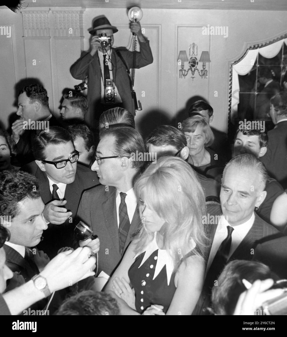 FRENCH ACTRESS AND SINGER BRIGITTE BARDOT WITH PRESS IN LONDON ; 24 ...