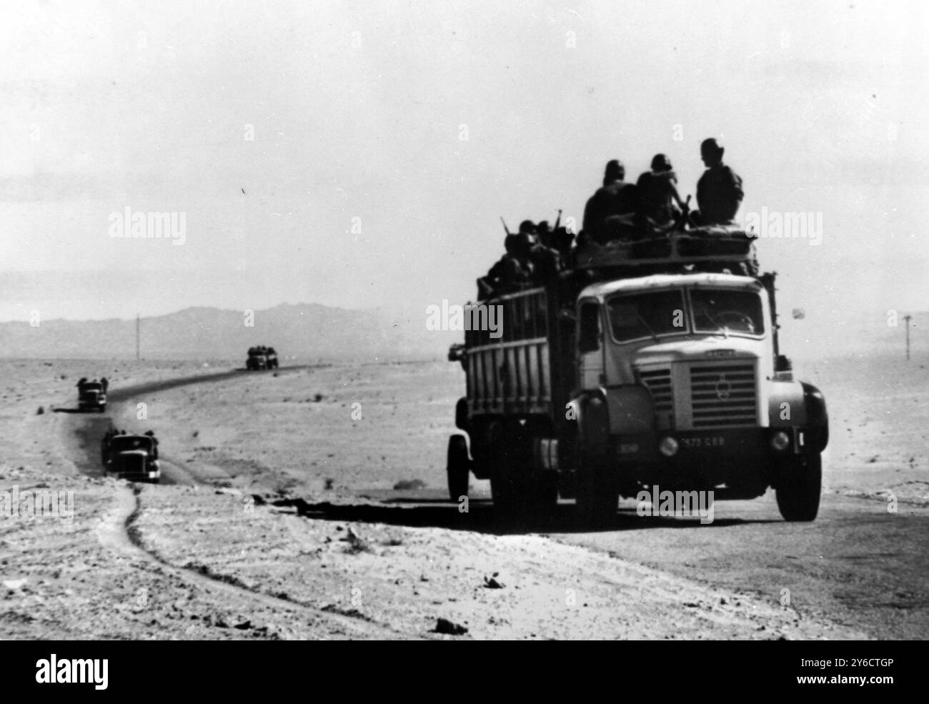 BORDER WAR TROOPS MOVE OUT OF COLOMBO BECHAR IN ALGERIA ; 19 OCTOBER ...