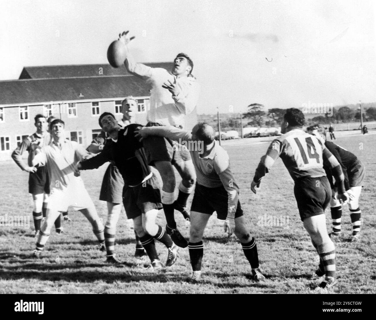 RUGBY THE NEW ZEALAND ALL BLACKS TRAIN IN EASTBOURNE ; 18 OCTOBER 1963 ...