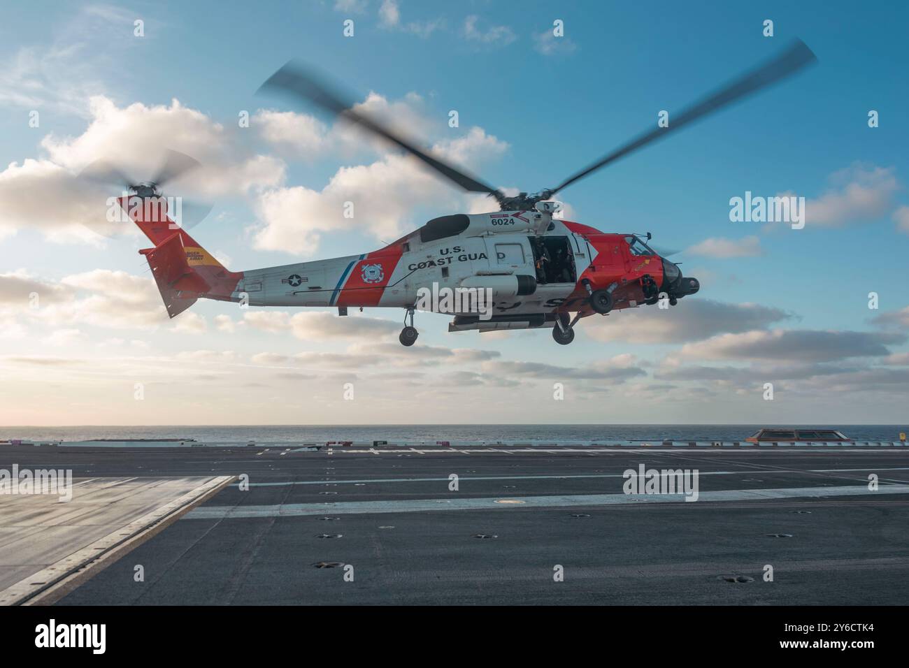 ATLANTIC OCEAN (Sept. 23, 2024) A U.S. Coast Guard MH60T Jayhawk ...