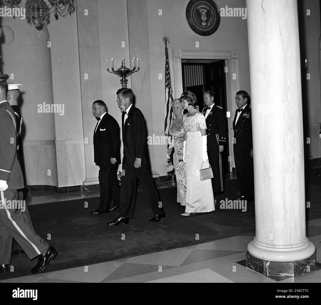 IRISH PREMIER SEAN LEMASS WITH PRESIDENT JOHN F KENNEDY IN WASHINGTON ...