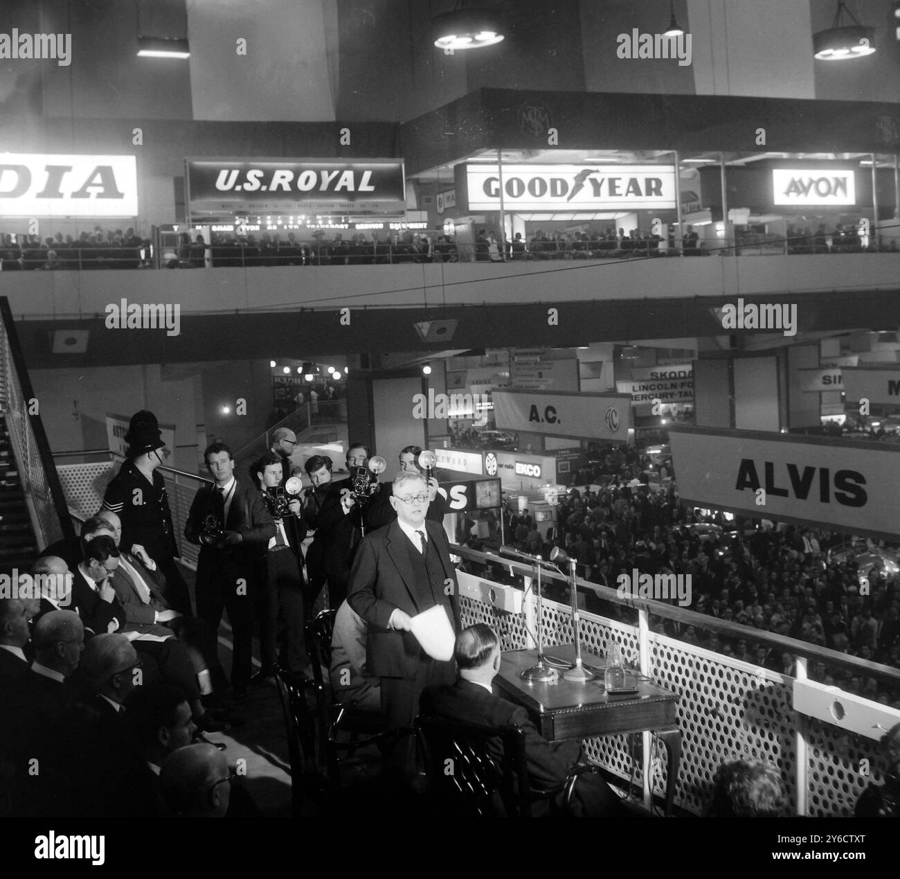 LORD HAILSHAM AT 48TH INTERNATIONAL MOTOR SHOW AT EARLS COURT IN LONDON ...