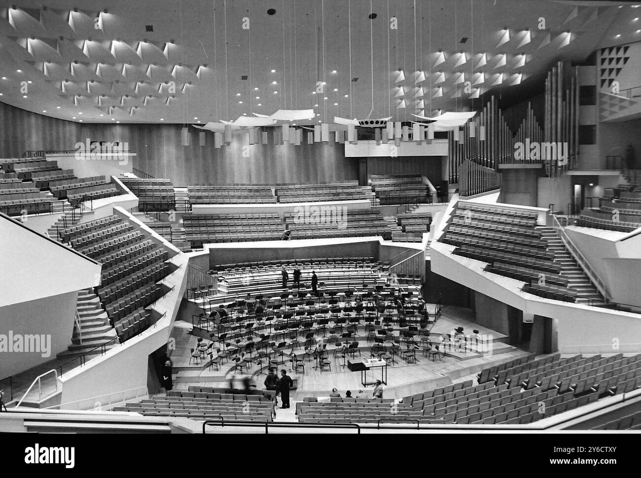INTERIOR OF THE BERLIN PHILHARMONIC ORCHESTRA IN BERLIN ; 16 OCTOBER ...