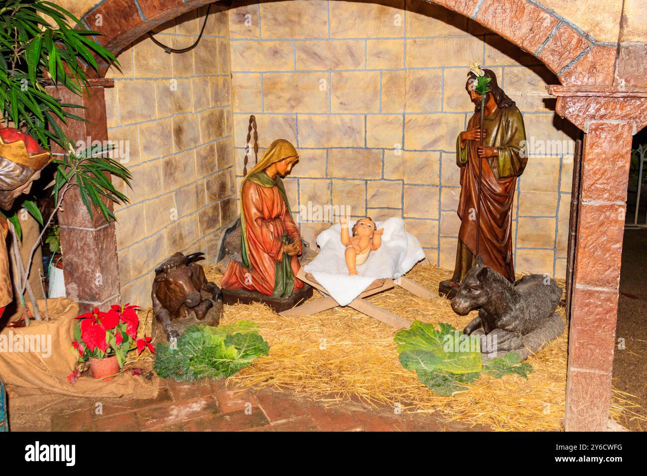 Christmas Nativity Scene. Intricately crafted nativity scene with ...