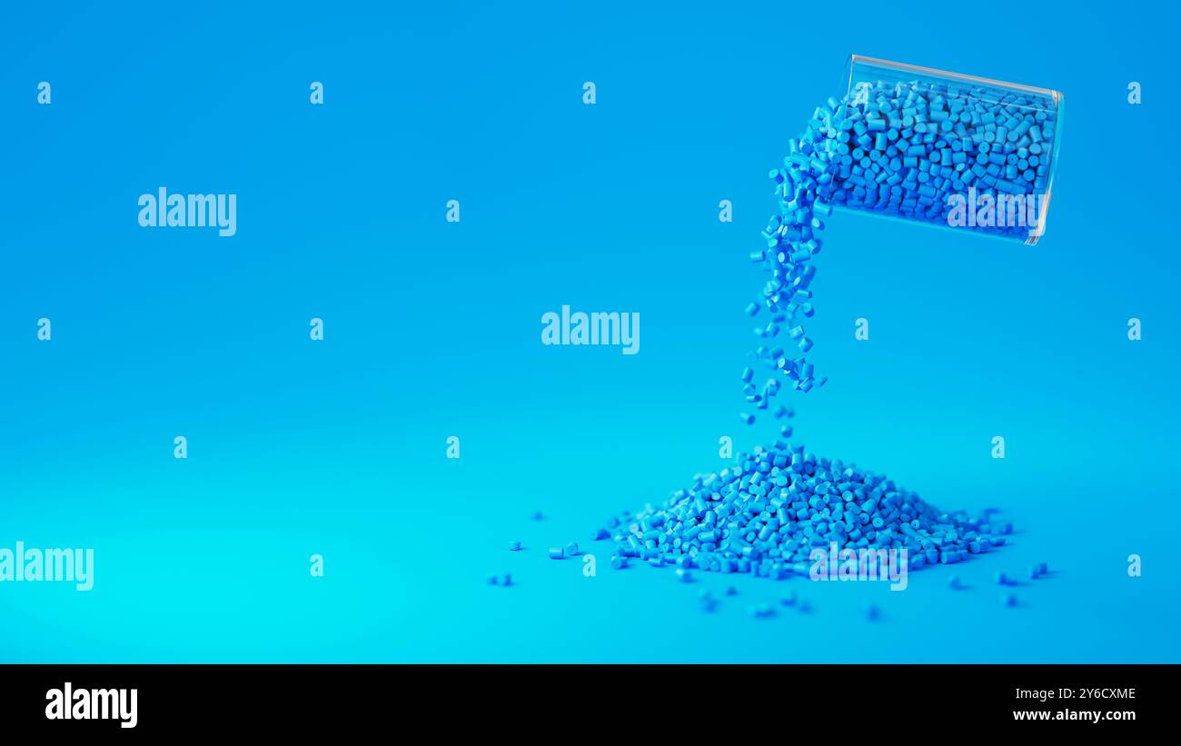 Blue granules pour pile hi-res stock photography and images - Alamy
