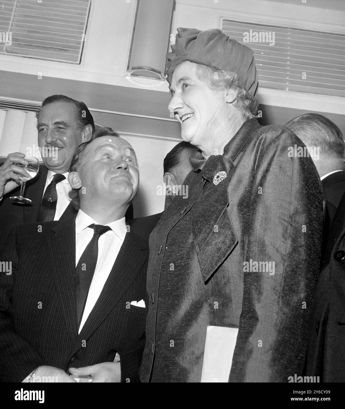 LADY DOROTHY MACMILLAN WITH CHARLIE DRAKE AT SAVOY HOTEL FOR VARIETY ...
