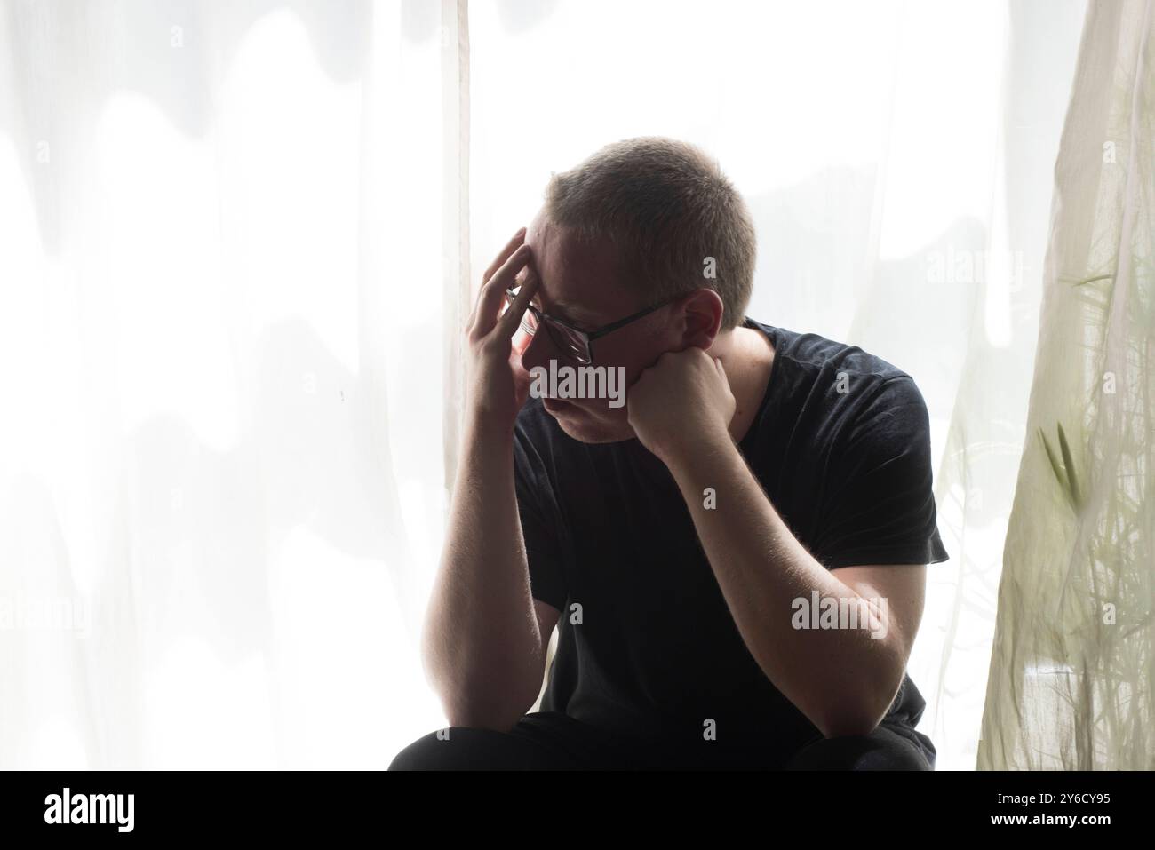 depression as a mental problem, human psyche and negative emotions ...