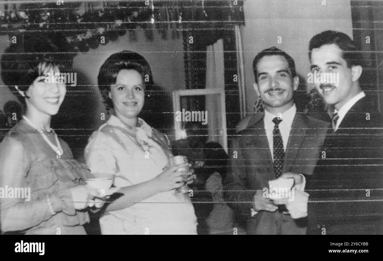 KING HUSSEIN WITH PRINCESS MUNA AT ENGAGEMENT PARTY OF KINGS BROTHER IN ...