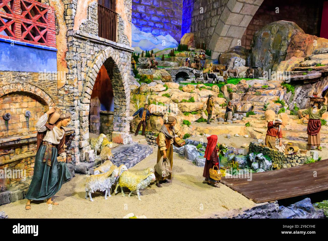 Christmas Nativity Scene. Intricately crafted nativity scene with ...