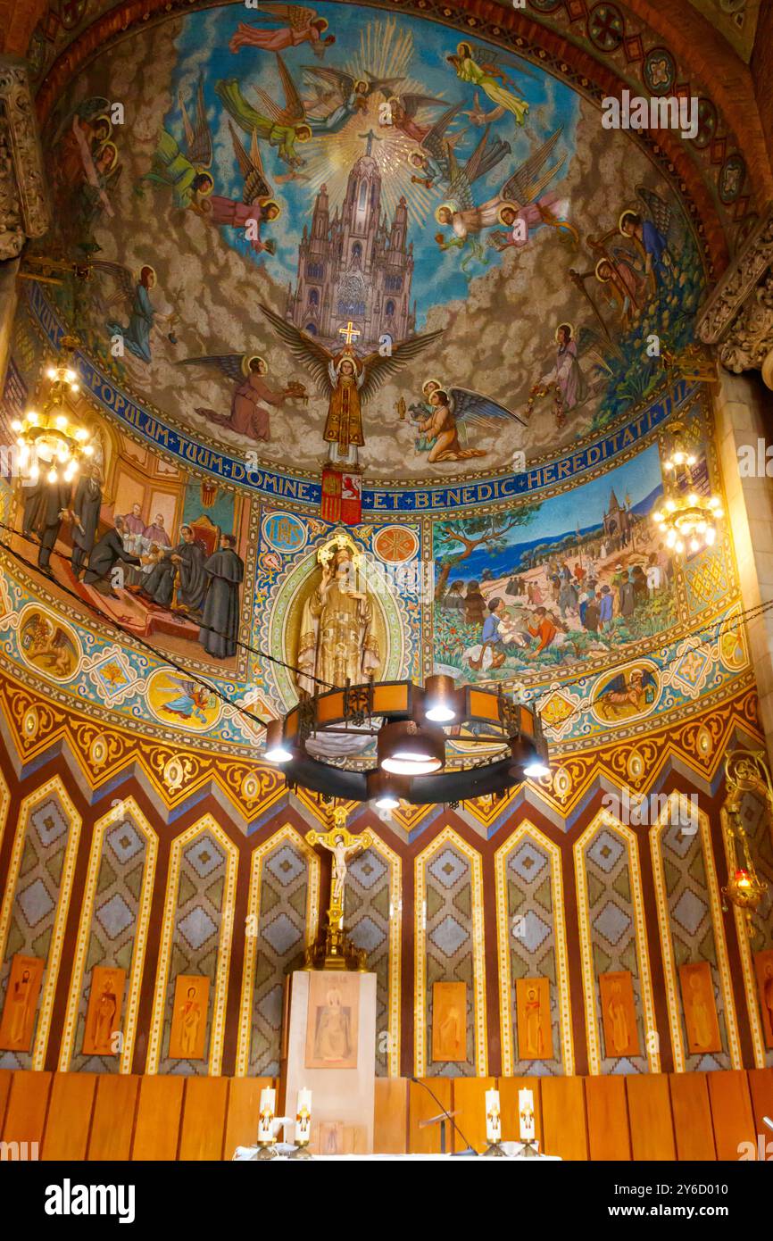 Inside Expiatory Church of the Sacred Heart of Jesus on the summit of ...